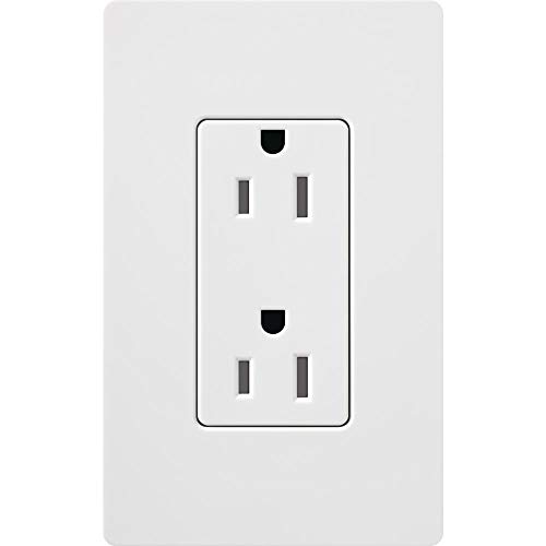 Lutron Claro Duplex Receptacle, 15-Amp, CAR-15-WH, White (Pack of 5)