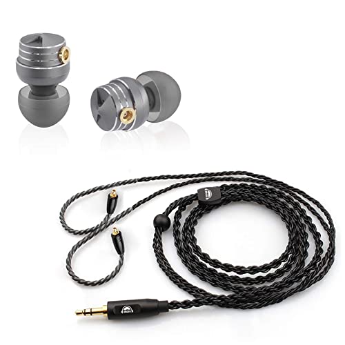 okcsc MMCX Cable with 10mm Dynamic Drive Earbuds HiFi Stereo in-Ear Earbuds