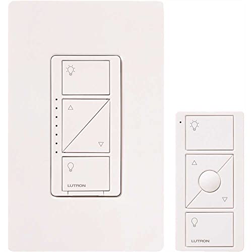 Lutron Caseta Wireless 150-Watt Double Pole 3-Way Wireless White Indoor Touch Dimmer Model # P-PKG1W-WH-R