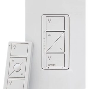 Lutron Caseta Wireless 150-Watt Double Pole 3-Way Wireless White Indoor Touch Dimmer Model # P-PKG1W-WH-R