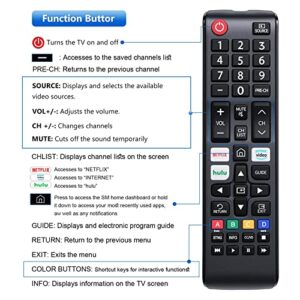 Upgrade Model Universal Remote for Samsung Tv Remote, Remote for Compatible All Samsung Smart TV, LED, LCD, HDTV, 3D, Series TV, Remote Control for Samsung Smart Tv Control Replacement