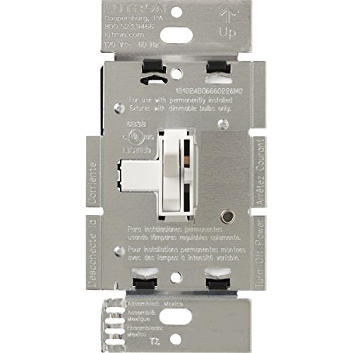 Lutron Toggler 1000-Watt 3-Way Incandescent Dimmer Switch, AY-103P-WH, White