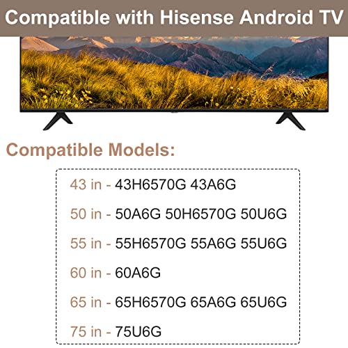 TV Base Stand for Hisense TV Stand, TV Stand Legs for Hisense 32" 43" 50" 55" 60" 65" 75" Roku&Android Smart TV, for 55H6570G 43H6570G 50H6570G 65H6570G 55A6G 50A6G 55U6G, with Screws