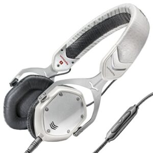 v-moda crossfade m-80 vocal on-ear noise-isolating metal headphone, white silver