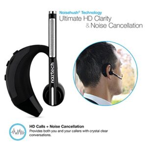 Naztech N750 Emerge Wireless BT Headset Voice Command Calls Noise Reduction Mic Perfect for Truck Drivers Compatible with iPhone, Galaxy +More [13576]