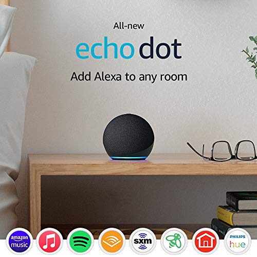 Certified Refurbished Echo Dot (4th Gen, 2020 release) | Smart speaker with Alexa | Charcoal