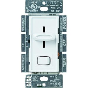 lutron skylark 150-watt single-pole/3-way preset cfl-led dimmer scl-153pr-wh