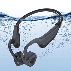 essonio bone conduction headphones bluetooth open ear headphones for swimming underwater ipx8 waterproof headphones earbuds diving sports built-in 16g