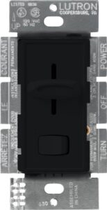 lutron slv-600p-bl lighting dimmer, black