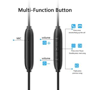 BACKWIN Wired Earbuds, Noise Cancelling Headphones Earbuds Compatible with Mobile/Laptop/Computer/iPad Fits All 3.5mm Jack,in-Ear (Black),Earpads S/M/L