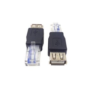 Haokiang (2-Pack) USB - RJ45, USB2.0 A Female to RJ45 Ethernet Male AF-8P8C Connector, USB Transfer Network Plug Adapter