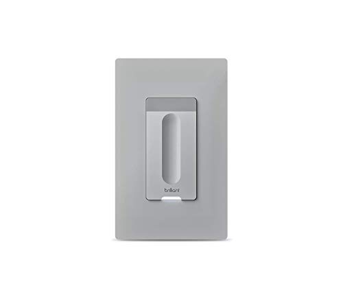 Brilliant Smart Dimmer Switch (Gray) — Compatible with Alexa, Google Assistant, Apple HomeKit, Hue, LIFX, SmartThings, TP-Link, Wemo and More