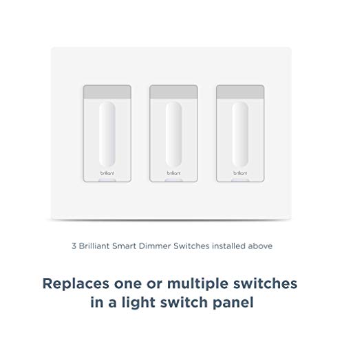 Brilliant Smart Dimmer Switch (Gray) — Compatible with Alexa, Google Assistant, Apple HomeKit, Hue, LIFX, SmartThings, TP-Link, Wemo and More