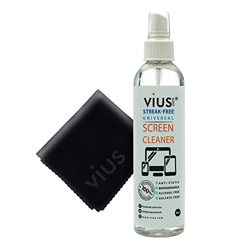 Vius Screen Cleaner Premium Screen Cleaner Spray for LCD LED TVs, Laptops, Tablets, Monitors, Phones, and Other Electronic Screens - Gently Cleans Fingerprints, Dust, Oil (8oz)