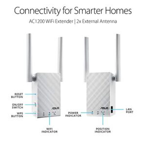 ASUS AC1200 Dual Band WiFi Repeater & Range Extender (RP-AC55) - Coverage Up to 3000 sq.ft, Wireless Signal Booster for Home, AiMesh Node, Easy Setup