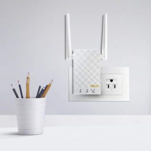 ASUS AC1200 Dual Band WiFi Repeater & Range Extender (RP-AC55) - Coverage Up to 3000 sq.ft, Wireless Signal Booster for Home, AiMesh Node, Easy Setup