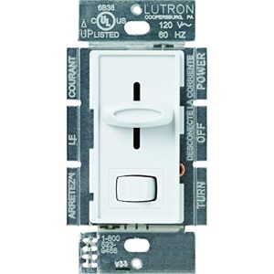 lutron skylark preset dimmer, 1000-watt incandescent, single-pole/3 way, s-103ph-wh, white