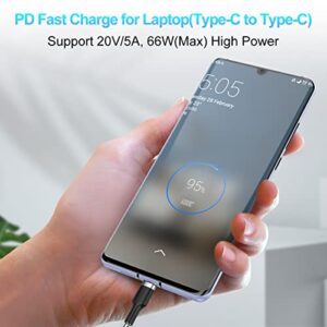 100W USB C Multi Fast Charging Cable, 10FT 5-in-1 PD 66W USB/C to USB C/Micro USB/MFi Certified iPhone Charging Cord Braided Fast Charging Cord Universal Sync Charger Adapter for iPhone/Android/Phone