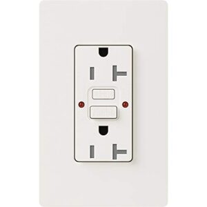 lutron scr-20-gfst-sw 20-amp tamper resistant self-testing receptacle, snow