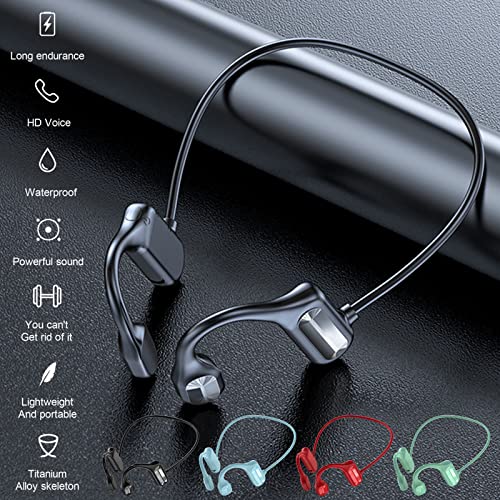 #6Mjp64 Wireless Bluetooth Headset Bone Conduction Headphones Bluetooth 5 2 Wireless Earbuds Outdoor Sport Headset Business H