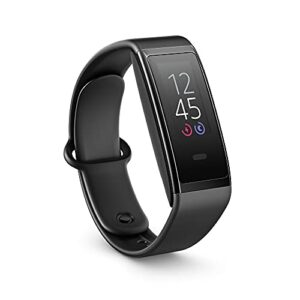 amazon halo view fitness tracker, with color display for at-a-glance access to heart rate, activity, and sleep tracking – active black – medium/large