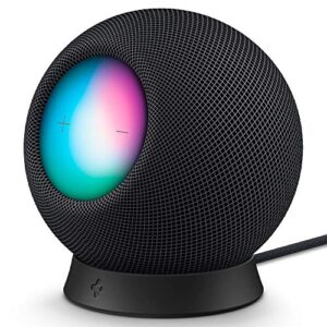 spigen silicone fit designed for homepod mini stand homepod mini speaker holder – black