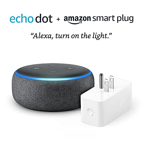 Echo Dot (3rd Gen) bundle with Amazon Smart Plug - Charcoal