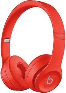 beats by dr. dre – beats solo3 wireless on-ear headphones – (citrus red) (renewed)