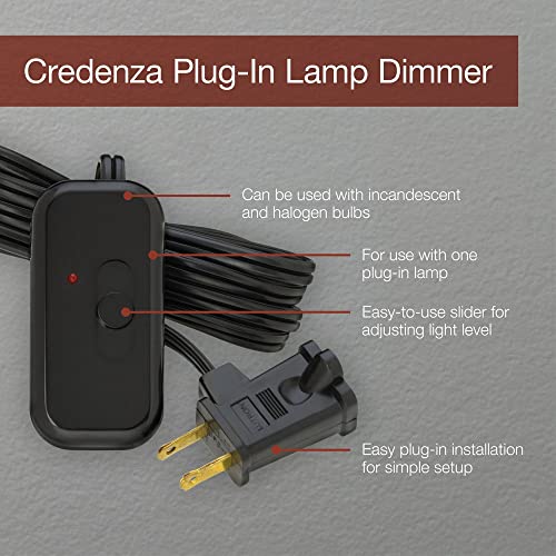 Lutron Credenza Plug-In Dimmer for Incandescent and Halogen with Locator Light, TT-300NLH-WH, White