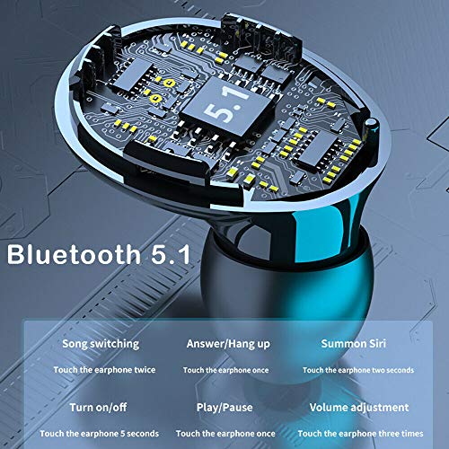 Wireless Earbuds Bluetooth 5.1 Earphones for Samsung Galaxy A53 5G in Ear Headphones True Stereo Sports Waterproof/Sweatproof Headsets with Microphone