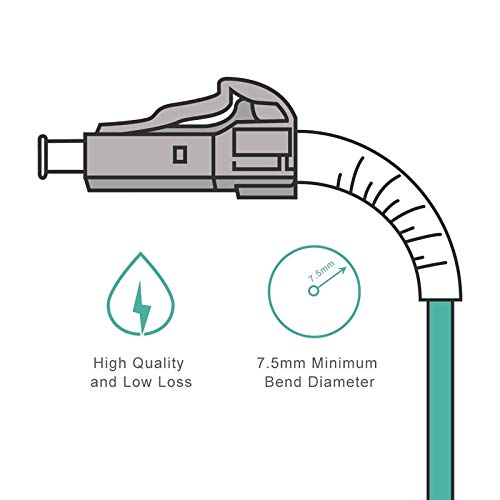 Fiber Patch Cable - LC to LC OM3 10Gb/Gigabit Multi-Mode Jumper Duplex 50/125 LSZH Fiber Optic Cord for SFP Transceiver, Computer Fiber Networks and Fiber Test Equipment, 30-Meter(100ft)