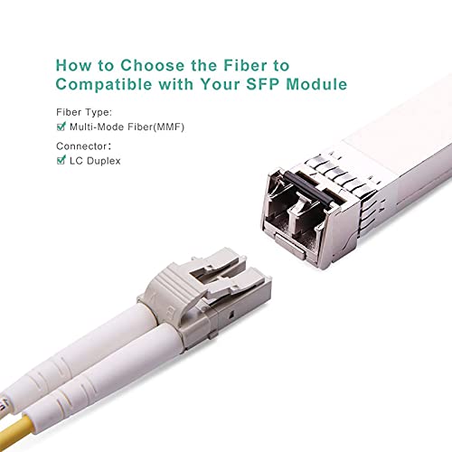 Fiber Patch Cable - LC to LC OM3 10Gb/Gigabit Multi-Mode Jumper Duplex 50/125 LSZH Fiber Optic Cord for SFP Transceiver, Computer Fiber Networks and Fiber Test Equipment, 30-Meter(100ft)