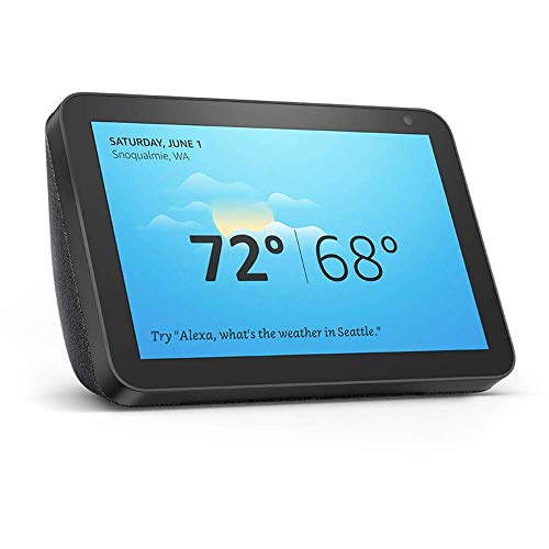 Certified Refurbished Echo Show 8 (1st Gen, 2019 release) -- HD smart display with Alexa – stay connected with video calling - Charcoal