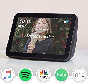 Certified Refurbished Echo Show 8 (1st Gen, 2019 release) -- HD smart display with Alexa – stay connected with video calling - Charcoal