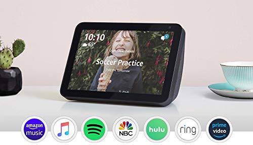 Certified Refurbished Echo Show 8 (1st Gen, 2019 release) -- HD smart display with Alexa – stay connected with video calling - Charcoal