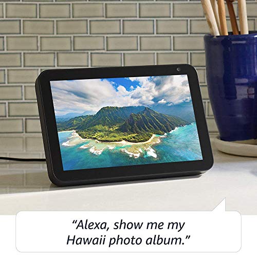 Certified Refurbished Echo Show 8 (1st Gen, 2019 release) -- HD smart display with Alexa – stay connected with video calling - Charcoal