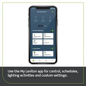 Leviton DN6HD-2RW Decora Smart No-Neutral 600W Dimmer, Requires MLWSB Wi-Fi Bridge to Work with My Leviton, Alexa, Hey Google, HomeKit/Siri, White