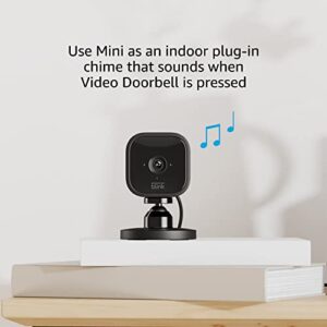 Blink Video Doorbell (Black) + Mini Camera (Black) with Sync Module 2 | Two-Way Audio, HD Video, Motion and Chime Alerts | Alexa Enabled