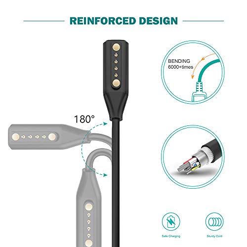 TUSITA [2-Pack Charger Compatible with Bose Frames Alto S/M M/L, Bose Frames Rondo, Bose Frames Soprano, Bose Frames Tenor - USB Magnetic Charging Cable 3.3ft 100cm - Audio Sunglasses Accessories