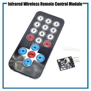 KOOBOOK 2Pcs Infrared IR Remote Control Sensor Module Kits for Arduino(Remote Control + Receiver Board)