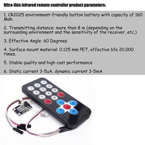 KOOBOOK 2Pcs Infrared IR Remote Control Sensor Module Kits for Arduino(Remote Control + Receiver Board)