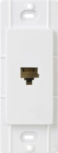 lutron ca-pj-wh claro telephone jack, white