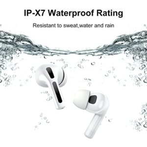 Wireless Earbuds Hybrid Active Noise Cancelling Bluetooth 5.3 True Bluetooth Headphones with Wireless Charging Case 4 Mic Call IPX7 Waterproof for TV Smart Phone Computer Laptop Sports