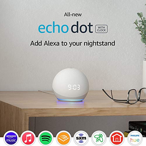 Certified Refurbished Echo (4th Gen) with clock | With premium sound, smart home hub, and Alexa