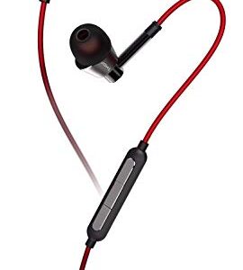 1MORE Dynamic Driver In-Ear Earphones Fashion Headphones with Ergonomic Comfort, Balanced Sound, Tangle-Free Cable, Volume Control, Microphone - 1M301 Black/Red (Renewed)