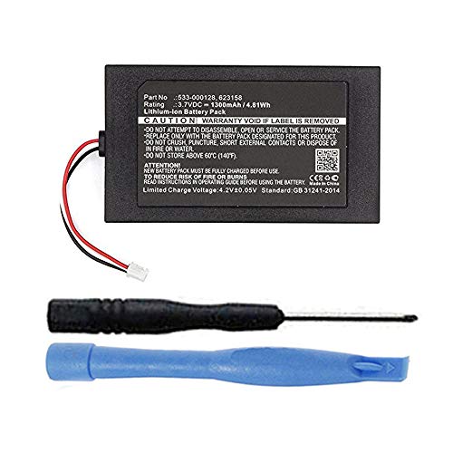 MPF Products 1300mAh 533-000128, 623158 Battery Replacement Compatible with Logitech Harmony 950 (915-000260) and Harmony Elite (915-000256, 915-000257) Remote Controls