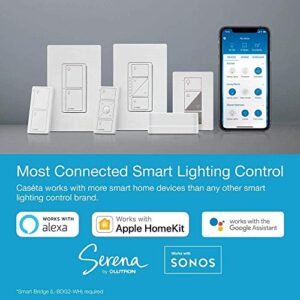 Lutron Caseta Smart Home Dimmer Switch, Compatible with Alexa, Apple HomeKit, and The Google Assistant | for LED Light Bulbs, Incandescent Bulbs and Halogen Bulbs | PD-6WCL-LA | Light Almond 3-Pack