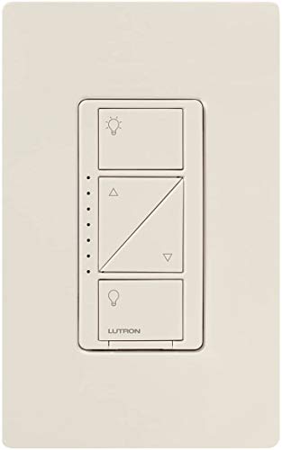 Lutron Caseta Smart Home Dimmer Switch, Compatible with Alexa, Apple HomeKit, and The Google Assistant | for LED Light Bulbs, Incandescent Bulbs and Halogen Bulbs | PD-6WCL-LA | Light Almond 3-Pack