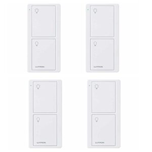 lutron pj2-2b-gwh-l01 pico on/off remote control, white (4-pack)