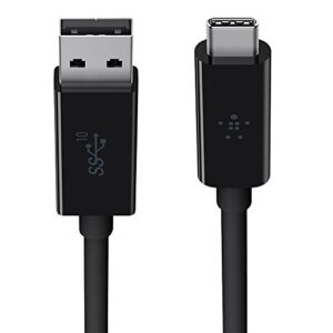 BELKIN F2CU029bt1M-BLK 3.1 USB-A to USB-C Cable, 3ft